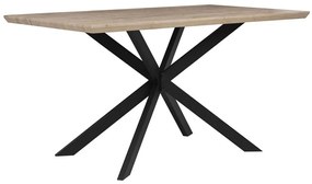 Jídelní stůl 140 x 80 cm, světlé dřevo s černým SPECTRA Beliani