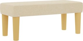 Postel s boxspringem s čelo Krémová 190 x 90 cm textil 3344266
