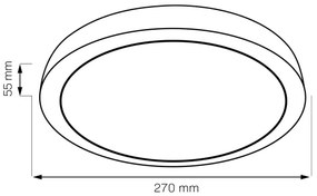 LED Koupelnové stropní svítidlo LED/12W/230V pr. 27 cm IP44 dub