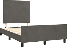 Rám postele bez matrace tmavě šedá 120 x 200 cm samet 3125624