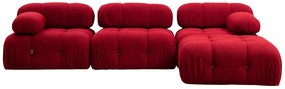 Atelier del Sofa Rohová sedací souprava Bubble Corner ( L1-O1-1R -Puf) - Red, Červená