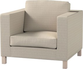 Potah na křesko IKEA Karlanda, krátký barva béžová látka pletený vzor