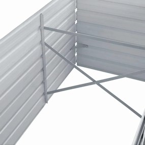 vidaXL Vyvýšený záhon pozinkovaná ocel 320 x 80 x 77 cm [44844] Barva: Šedá