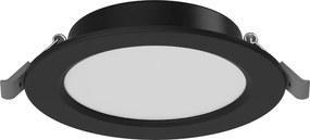 Mexen LDRR, LED stropní svítidlo na zapuštění, průměr 12 cm 12 cm, 6W, studená - 6500K, 450 lm, černá - L210-012-0665-70