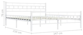 Rám postele bílý kovový 140 x 200 cm,  285298 HangarStore.cz