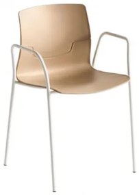 Gaber Plastová židle SLOT FILL TB s područkami Barva kostry bílá kostra Barva plastu Gaber hnědo-zelená 51