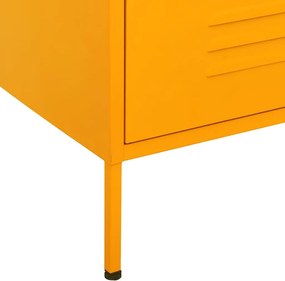 Komoda se zásuvkami hořčicově žlutá 80 x 35 x 101,5 cm ocel 336200