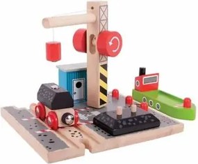 Bigjigs Rail Uhelný dok s jeřábem / od 3 let