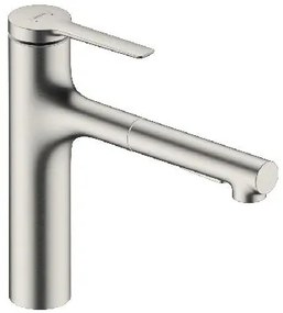 Hansgrohe Zesis M33 - Dřezová baterie s výsuvnou sprškou, sBox, vzhled nerezu 74823800