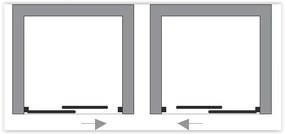 FORTE Sprchové dveře ACRIL - PORTA NEW BARVA rámu - Bílá, Rozměr A - 140 - 150 cm OLNNC1FS150031
