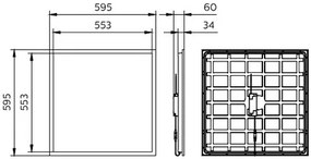 LED panel Philips RC132V G6 43S/840 PSU W60L60 NOC BN 31W 4300lm 4000K