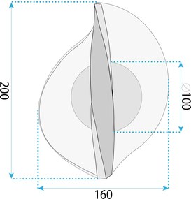 Toolight Rea, Nástěnné svítidlo LED G128-W Gold, OSW-02602
