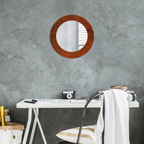 Kulaté dekorativní zrcadlo Přírodní dřevo fi 50 cm
