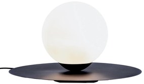 OnaDnes -20% Nordic Design Černobílá skleněná stolní lampa Lyon M