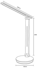 Zuma Line SM-606- LED RGB Stmívatelná stolní lampa LED/5W/230V 3000-6000K černá