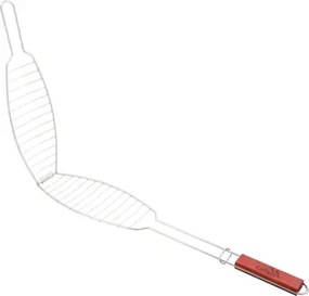 Cattara FISH / Grilovací mřížka / nerezová ocel, dřevěná rukojeť / 35