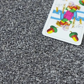 ITC, Metrážový koberec Feliz 096, na míru, šíře 4m, šedá, filc, dětský pokoj