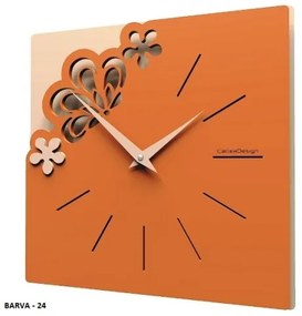 Designové hodiny 56-10-1 CalleaDesign Merletto Small 30cm (více barevných variant) Barva fialová klasik-73 - RAL4005