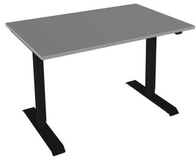 NOBL Dynamic Elektr. nastavitelný polohovací stůl 120x80 Dynamic Dekor stolové desky: šedá, Barva podnože: černá