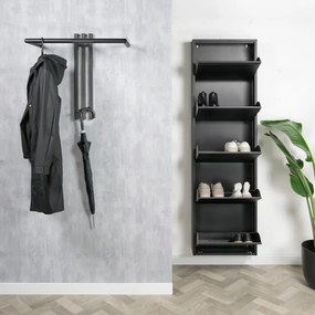 Černý kovový nástěnný věšák Senza – Spinder Design