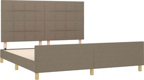 Rám postele bez matrace taupe 180 x 200 cm textil 3125077