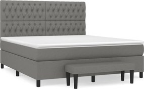 Box spring postel s matrací tmavě šedá 180x200 cm textil 3136854