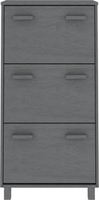vidaXL Botník HAMAR 59,5 x 35 x 117 cm masivní borovice [340514] Barva: světle šedá