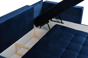 Falco Rohová sedací souprava LINDA UNI rozkládací s úložný prostorem, tmavě šedá Kronos 22