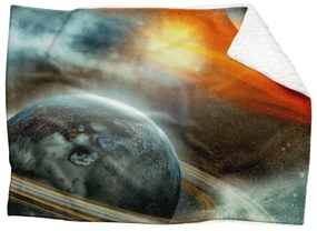 IMPAR Fleecová deka Vesmír 3 150x120 cm (Rozměr : 150 x 120 cm, Podšití beránkem: ANO)