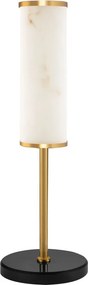 Bílá/v mosazné barvě LED stolní lampa v dekoru mramoru (výška 49 cm) Nolia – Nova Luce