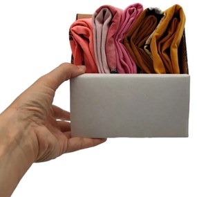 KARTON PAK Úložné boxy na oblečení, organizéry do skříně BÍLÝ KARTON 15x49cm