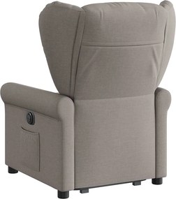 Zvedací polohovací křeslo taupe textil 3303381