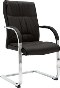 vidaXL Konzolová kancelářská židle umělá kůže [289342] Barva: Černá
