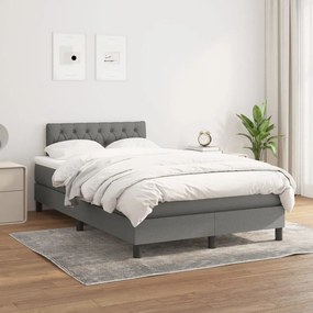 Box spring postel s matrací tmavě šedá 120x200 cm textil 3140282