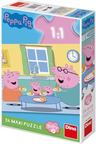 DINO Puzzle baby maxi 24 dílků Peppa Pig Oběd 47x66cm skládačka dn350243