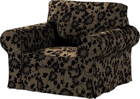 Potah na křeslo IKEA Ektorp barva béžová látka pletený vzor, vzorované