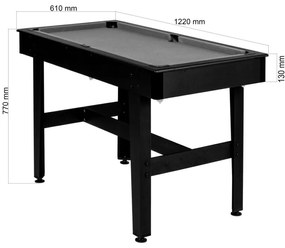 GamesPlanet® Kulečníkový stůl pool biliard 4 ft, zelený