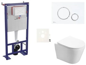 Cenově zvýhodněný závěsný WC set SAT do lehkých stěn / předstěnová montáž+ WC SAT Infinitio SIKOSSIN76