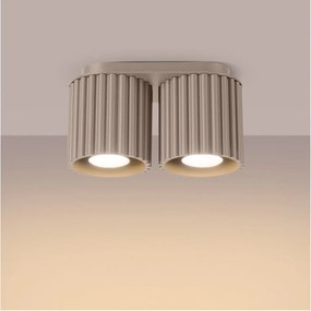 Taupe kovové bodové svítidlo 10x21 cm Zora – Sollux
