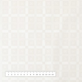 PVC ubrus Bílé vzorované kostičky PV-130 - metráž š. 140 cm