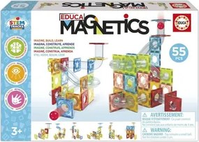 EDUCA Magnetická stavebnice Magnetics Kuličková dráha / 55 dílků