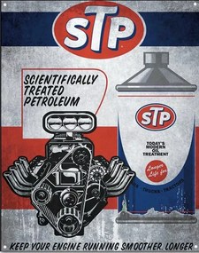 Plechová cedule STP oil keep your engine