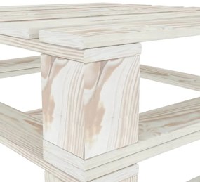 Zahradní stolky z palet 2 ks bílé dřevo - Default Title