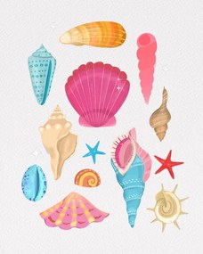 Ilustrace Seashells, Petra Lizde