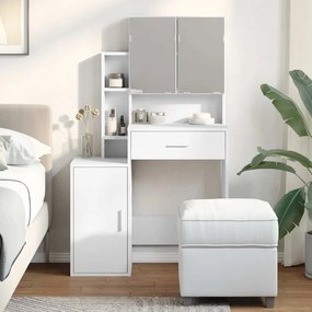 vidaXL Toaletní stolek se skříňkou 80 x 35 x 132 cm [848235] Barva: Bílá