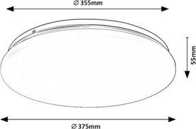 Rabalux Bílé stropní LED svítidlo Vendel Star kulaté 375mm 24W 71106