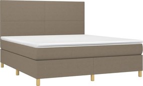 Box spring postel s matrací taupe 180x200 cm textil 3142197