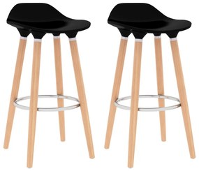 vidaXL Barové stoličky 2 ks černé