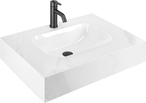 Rea Aresa Belt, nástěnné umyvadlo 700x500x150 mm, bílá-imitace kamene, REA-U9971