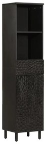 Koupelnová skříňka černá 38 x 33 x 160 cm masivní mangovník - Default Title